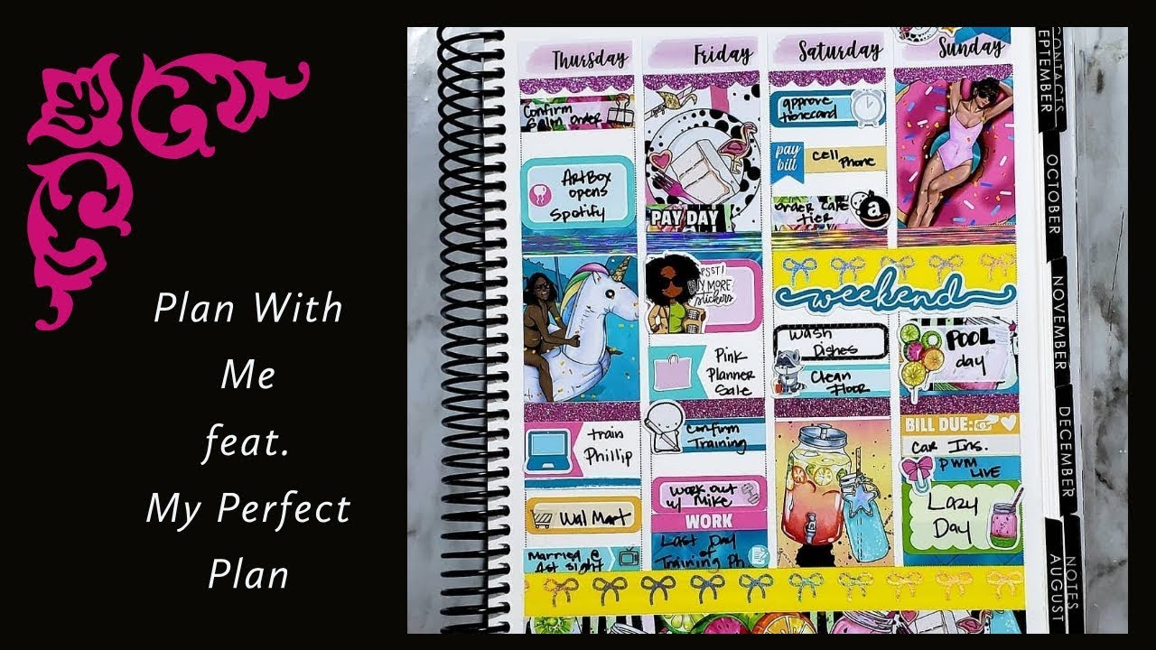 Plan With Me:feat My Perfect Plan/Pool Party/ Tiffsplanit - YouTube