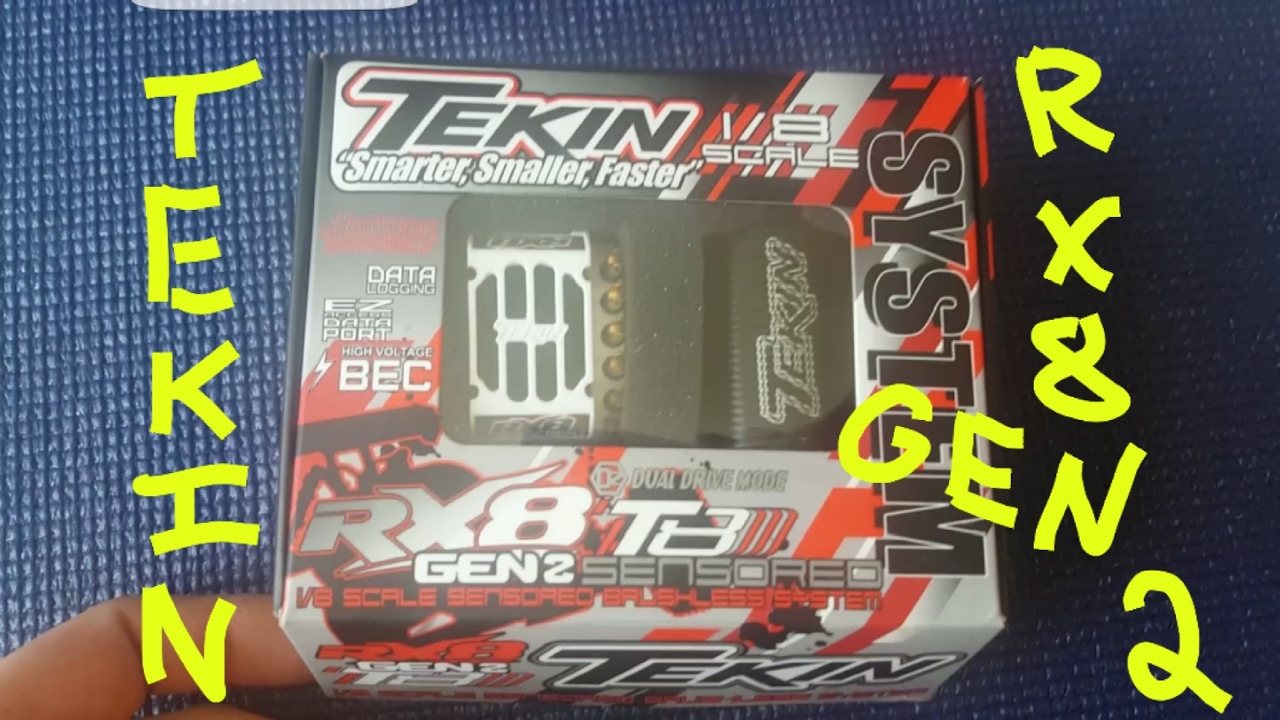 Tekin RX8 GEN2 ESC T8 GEN2 2250kV Motor 1/8 Combo Unboxing 2017 - YouTube