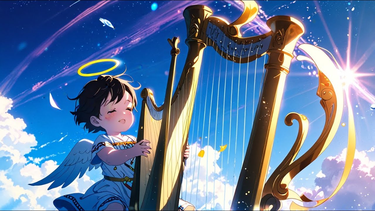 [1 Hour Deep Sleep Harp Music] | Relaxing Sounds for Stress Relief and ...