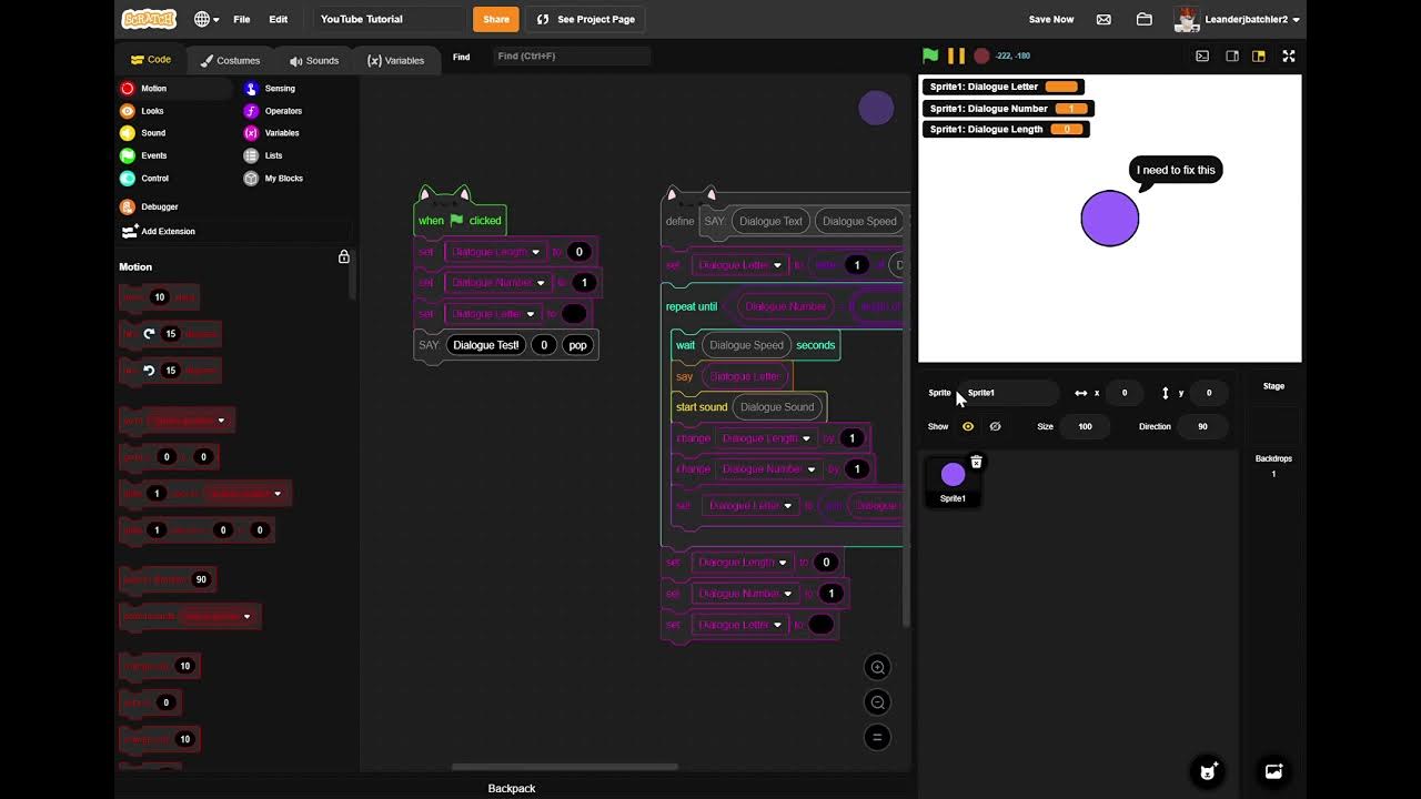 How to make a Dialogue System like Undertale in Scratch - YouTube