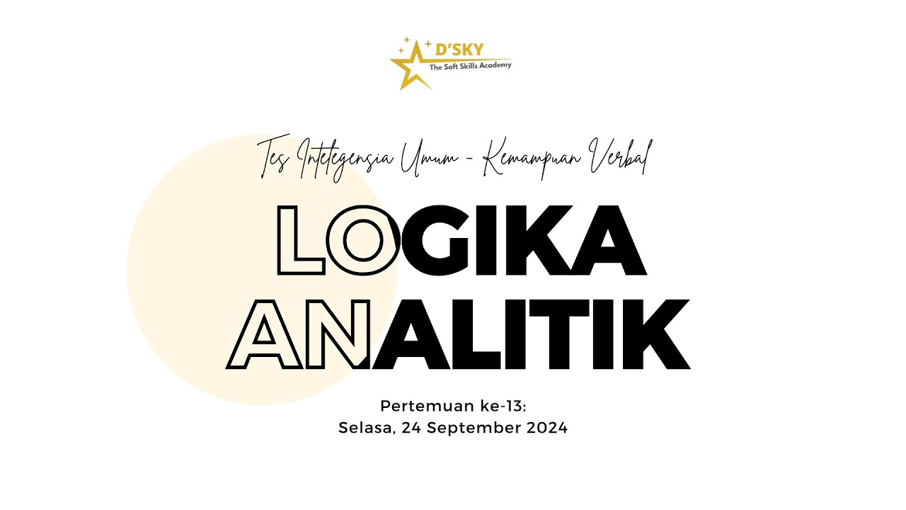 Day 13: TIU - Verbal Logika Analitik - YouTube