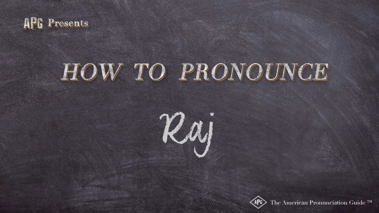 How to Pronounce Raj (Real Life Examples!) - YouTube