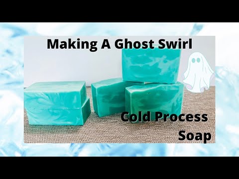 Making A Ghost 👻 Swirl Cold Process Soap #withme - YouTube