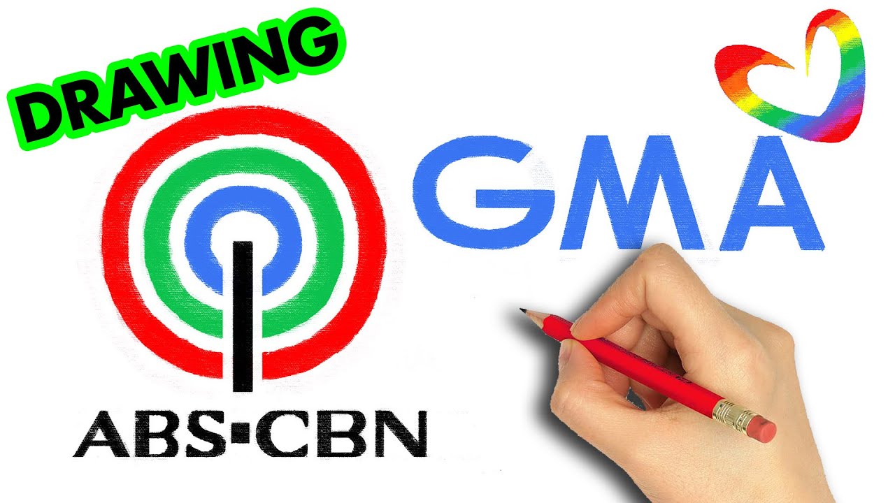 how to draw ABS CBN GMA Logo | Art Therapy - YouTube