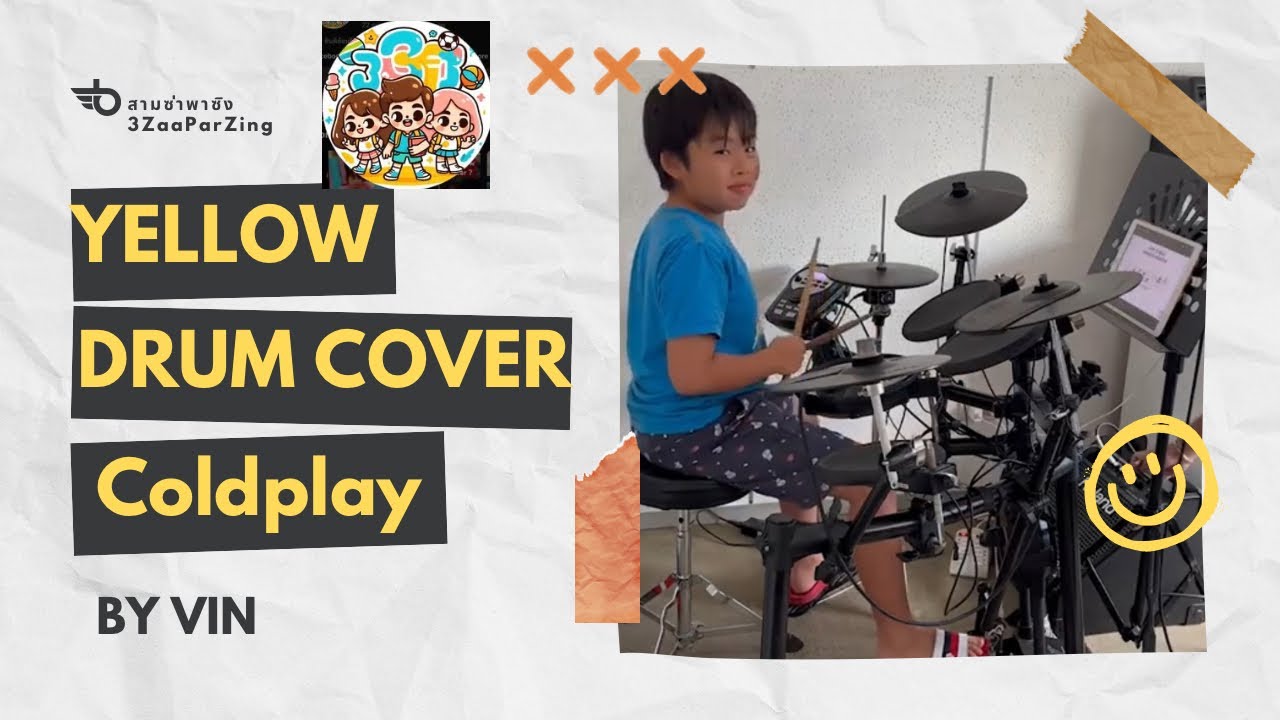 Yellow - Coldplay - drum cover by VIN - YouTube
