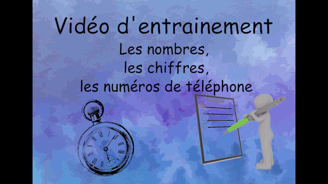 Vidéo d'entrainement Les nombres, les chiffres et les numéros de ...