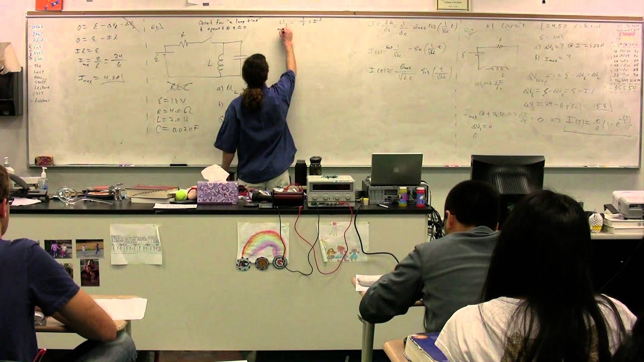 Example - A Battery, Resistor, Capacitor and Inductor in a Circuit - AP ...