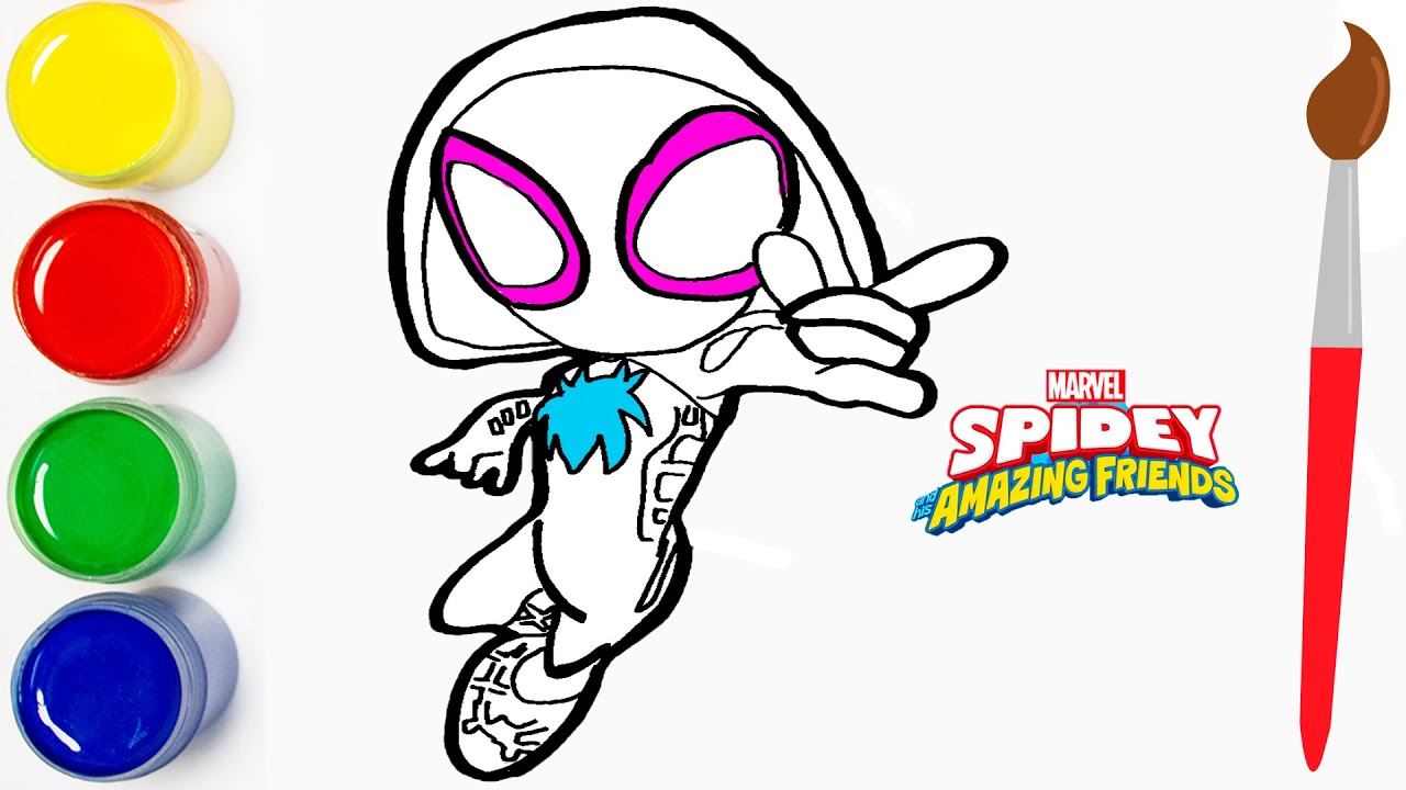 🟥 Como Dibujar MARVEL SPIDEY Spidey y sus asombrosos amigos 🟥 /Ghost ...