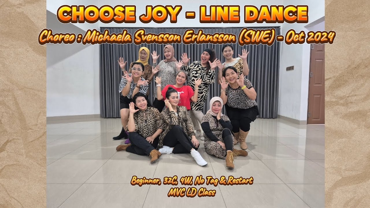 CHOOSE JOY - LINE DANCE // Choreo : Michaela Svensson Erlansson (SWE ...