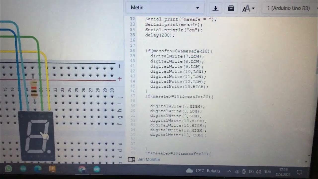 Ardunio' da Serial Ekrana Mesafe Yazdırma Uygulaması - YouTube