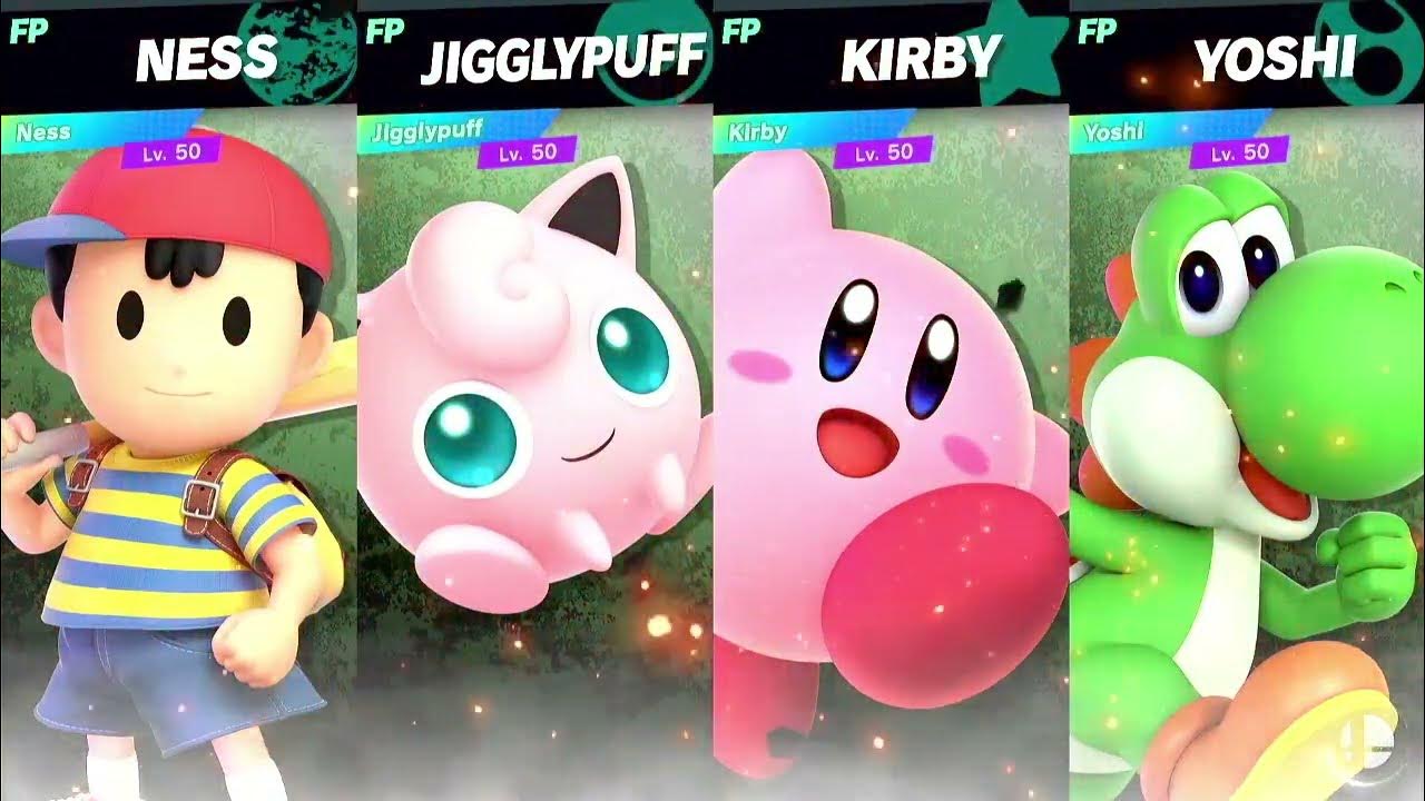 Super Smash Bros Ultimate Amiibo Fights Request #26194 Ness v Jigglypuff v Kirby v Yoshi - YouTube