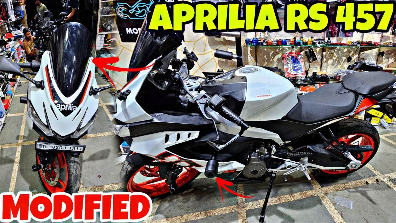 APRILIA RS 457 ko diya New Look | Modification | Visor | Frame Slider ...