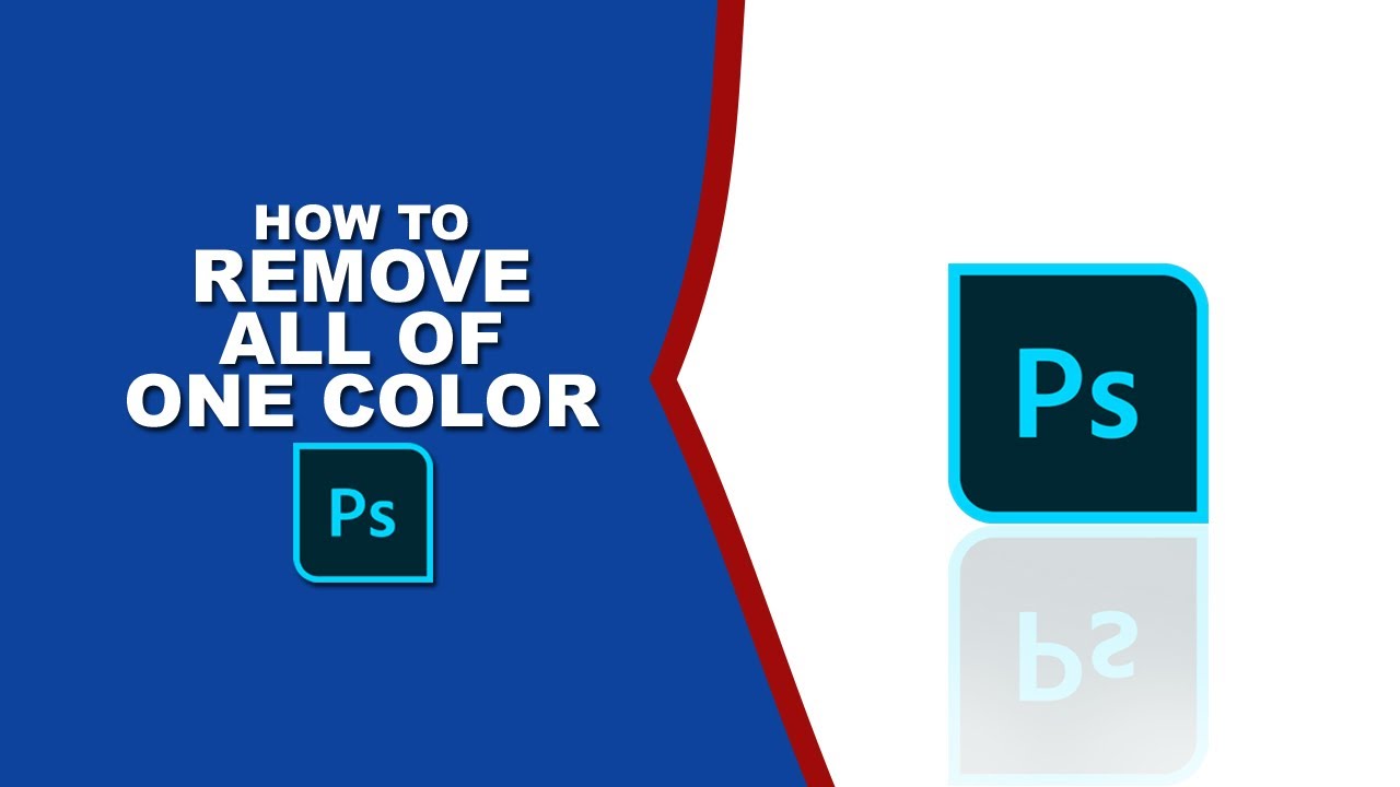 How to remove all of one color in Photoshop - YouTube