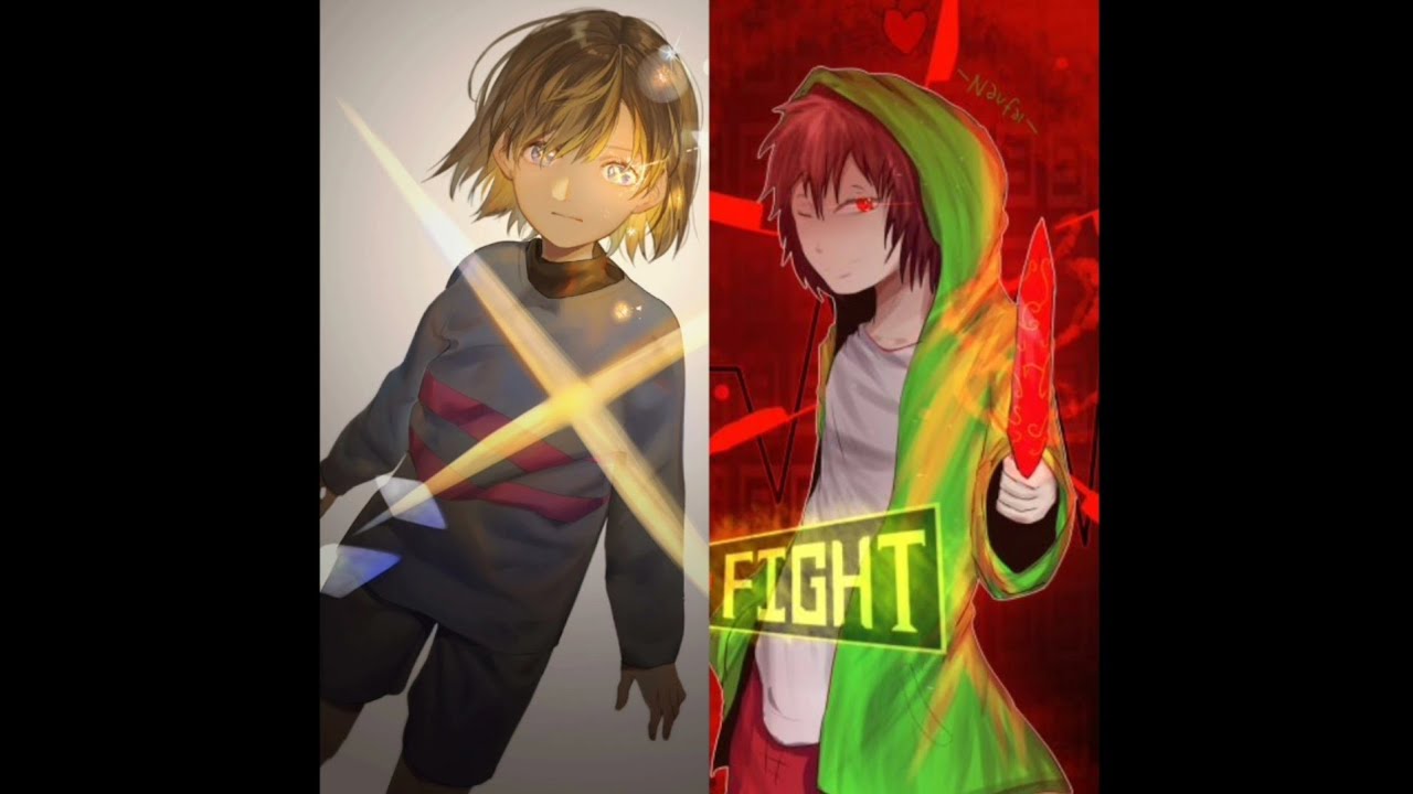 Frisk vs ss chara stronger than you - YouTube
