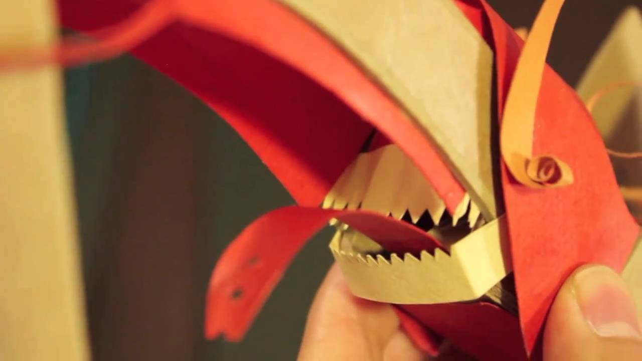 Extremely Rare Paper Creatures: Red Leaping Insect - YouTube