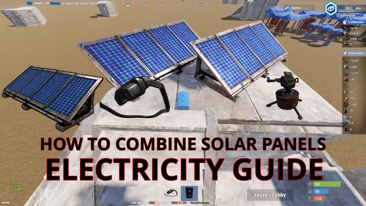 Electricity guide #1 COMBINE SOLAR PANELS + TURRET - YouTube