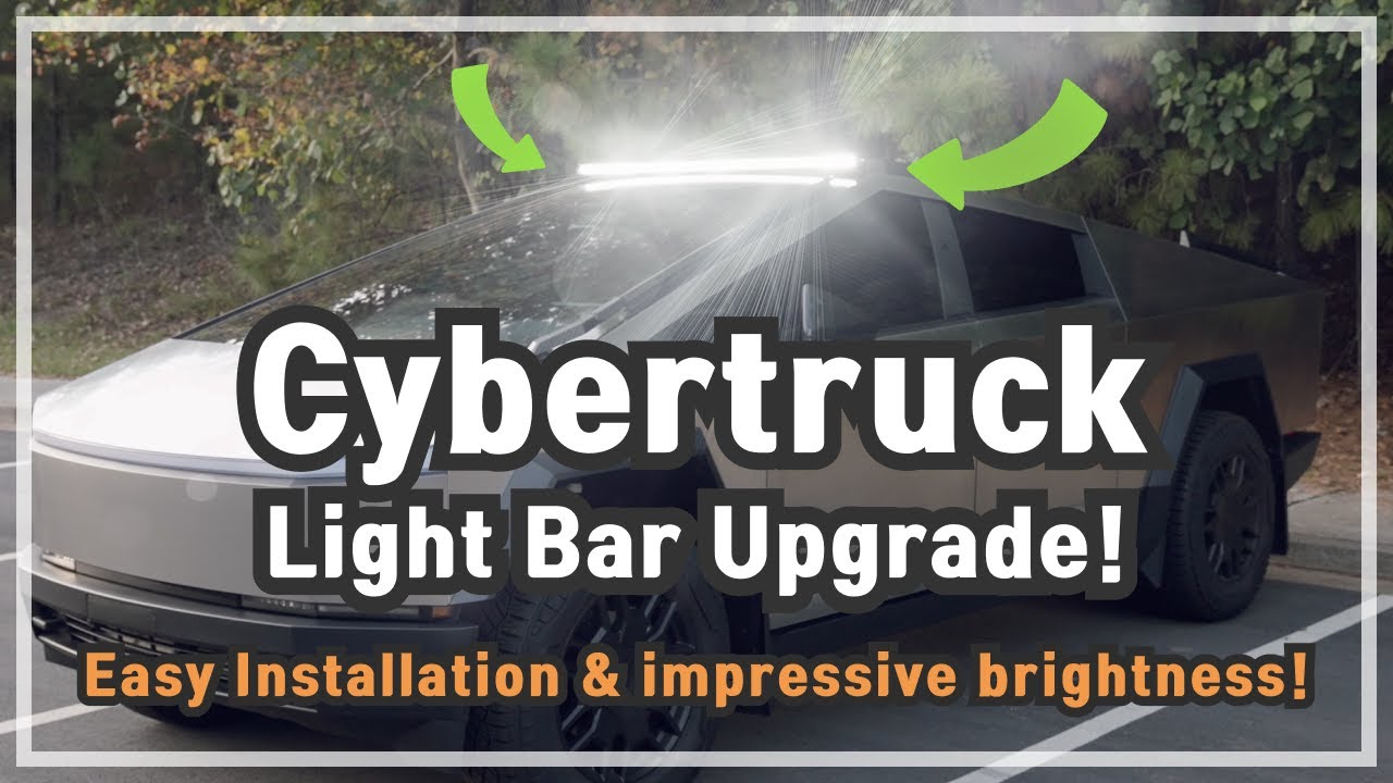 Cybertruck Light Bar Installation. See the Difference After Dark - YouTube