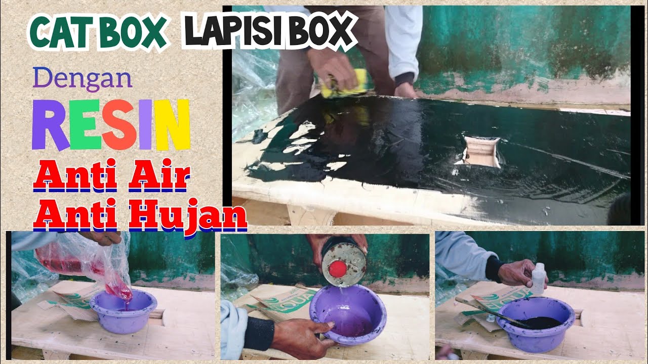 Mengecat melapisi box dengan resin anti air untuk pemula - YouTube