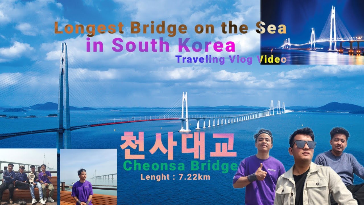 The Longest bridge on the Sea in South Korea Cheonsa Bridge 🌉 천사대교 ...