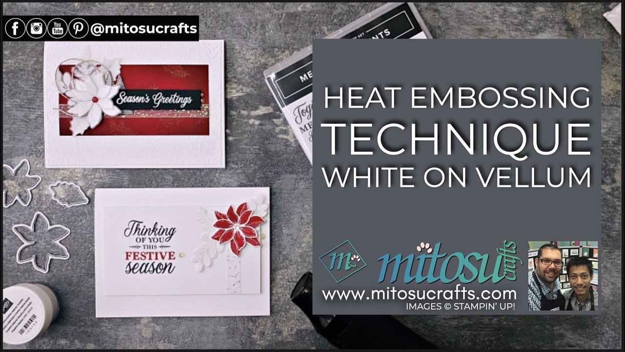 Heat Embossing Technique With White On Vellum | Card Making LIVE - YouTube