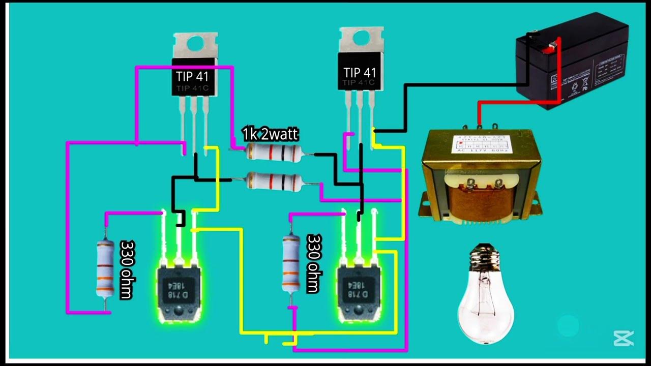 How to Make a 12V DC to 220V AC Inverter | DIY Power Inverter Using D718 Transistor - YouTube