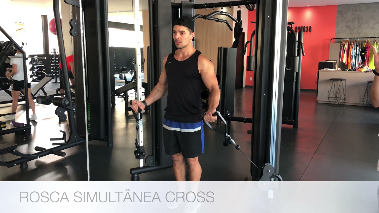 Rosca simultânea cross (polia baixa) - YouTube