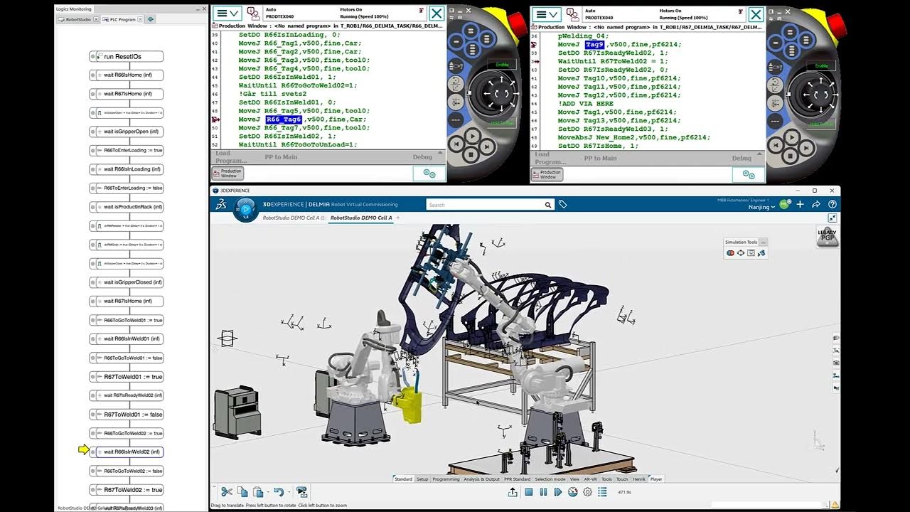 ABB Virtual Robot Control in 3DExperience Part 1 - YouTube