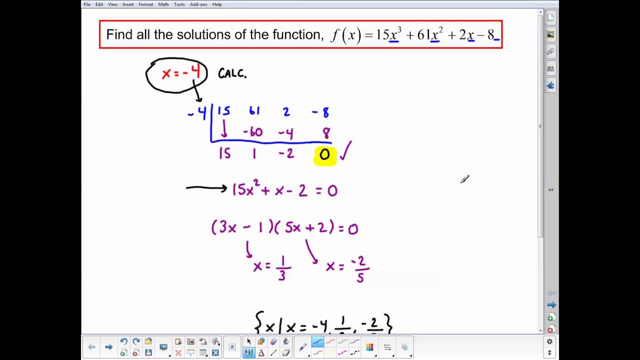 Find Zeros Of A Polynomial Function Part 1 YouTube