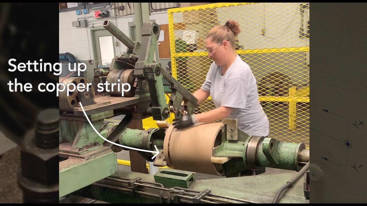 Continuous copper thickness measurement on a production line - YouTube