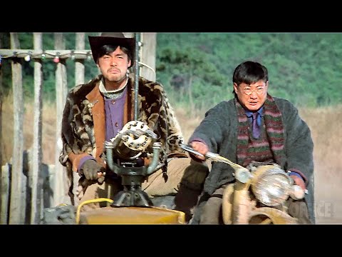 Sammo Hung frees a whole Village with his Brain (and a Gatling Gun...) | Millionaires' Express