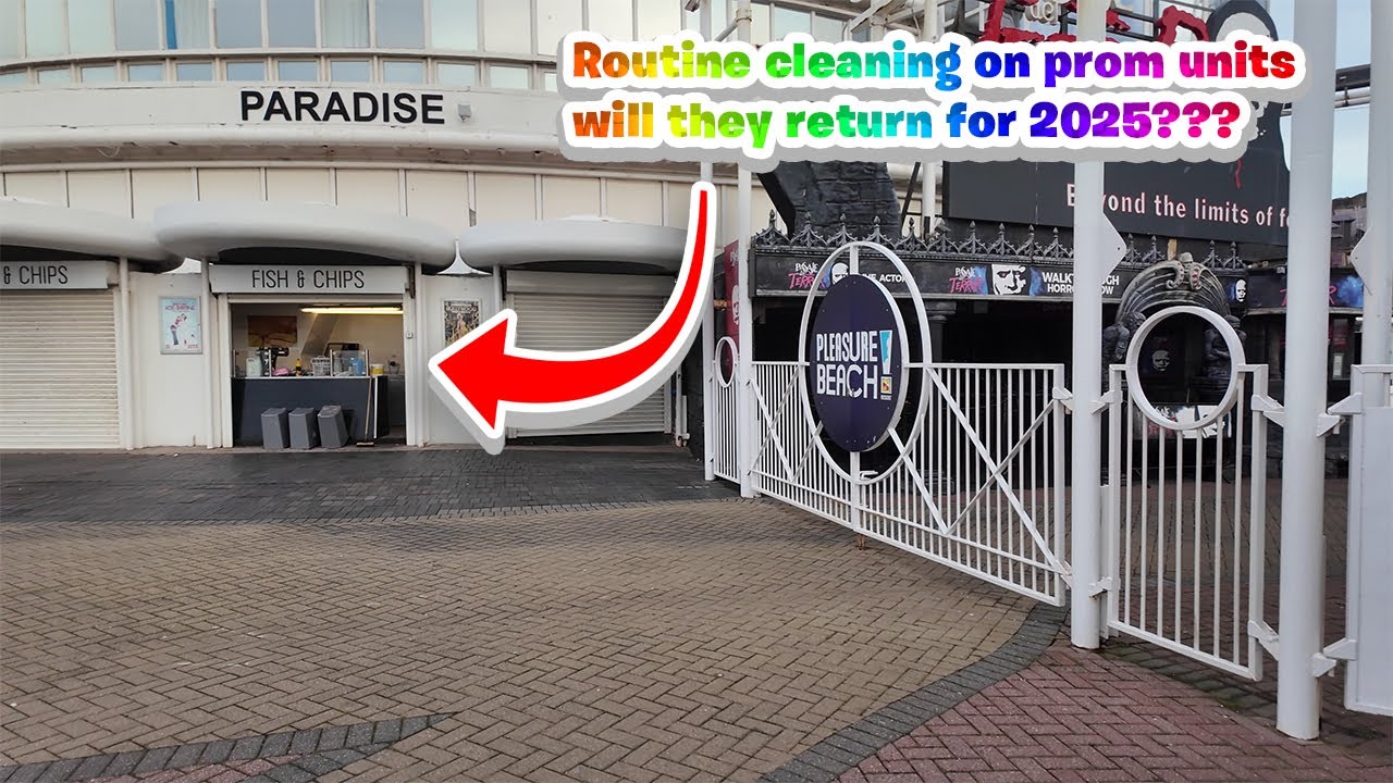 Blackpool Prom Walk & Pleasure Beach Resort - YouTube