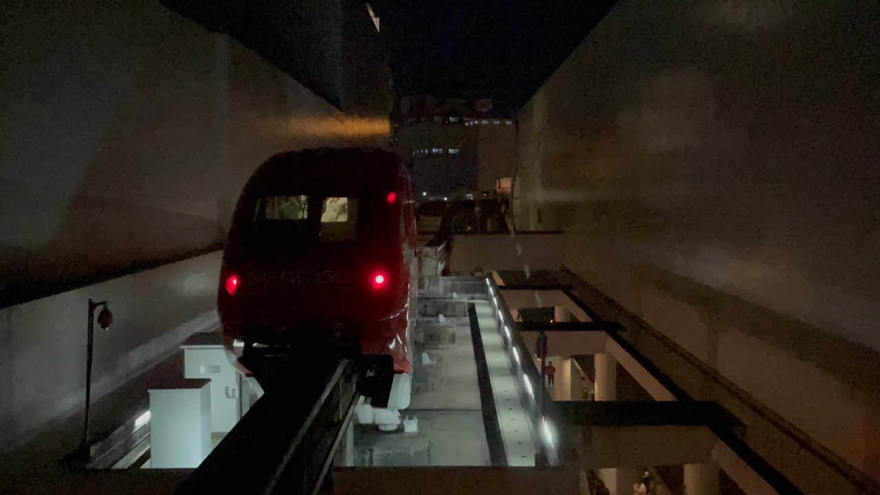 Sentosa Express Hitachi Small-type Monorail [Red Trainset] departing ...