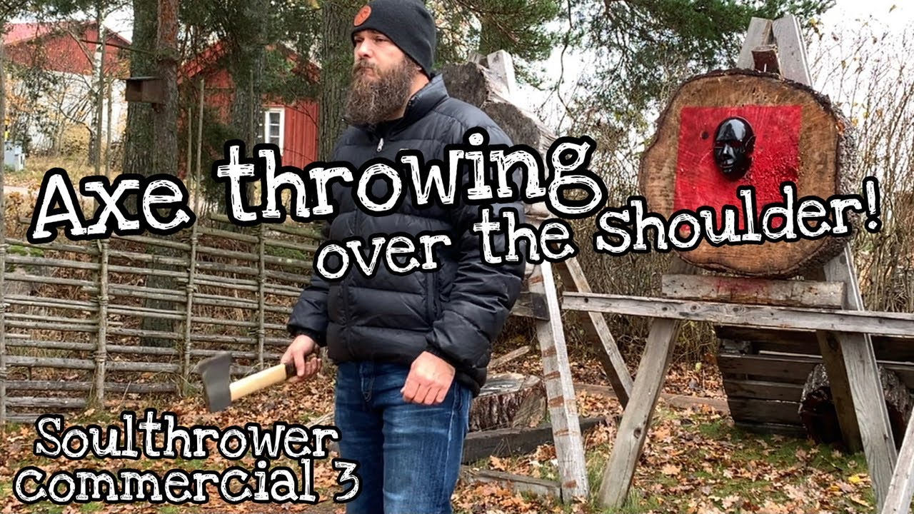 Axe throwing - over the shoulder - LIKE A BOSS - Eyes in the back of ...