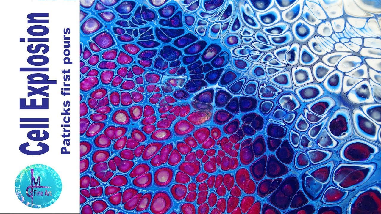 CELL EXPLOSION, Husband makes his first acrylic pour and nails it ...