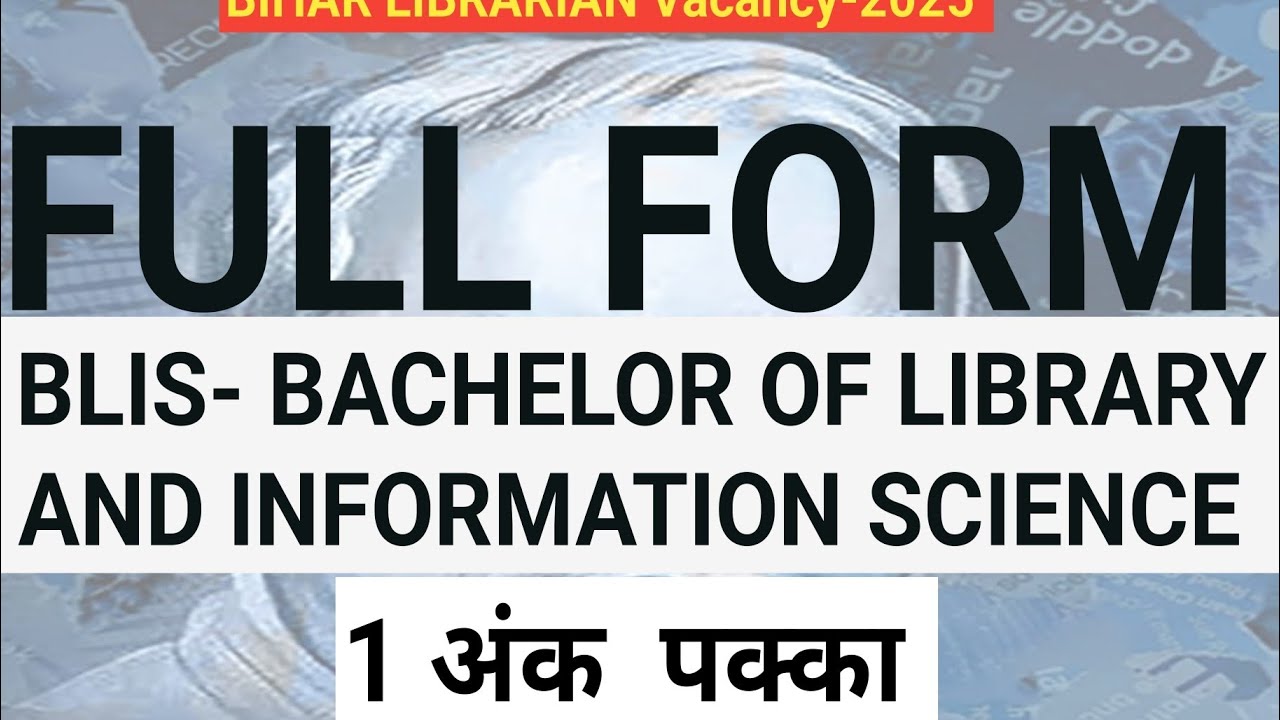 Topic-full form BLIS MLIS ILA IFLA wave classes - YouTube