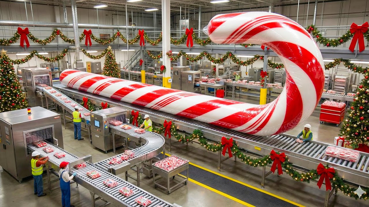 Inside a Christmas Candy Factory – Ultra Clean, Satisfying Production ...