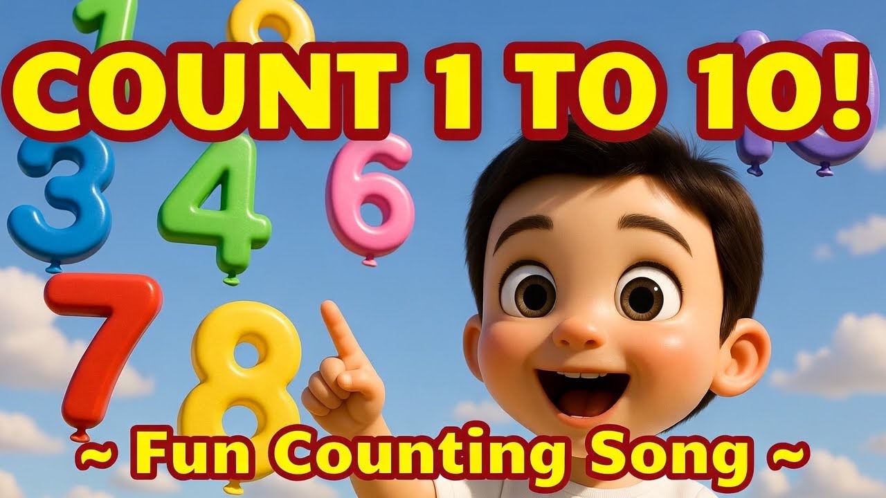 Counting Numbers 1–10 🎶 | Kids Learning Song | Nursery Rhymes ...