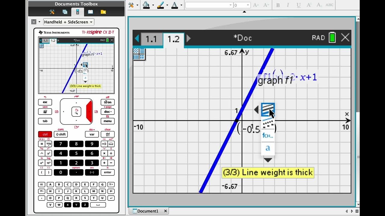 TI Nspire Graphing Task 1 The Basics P1 - YouTube