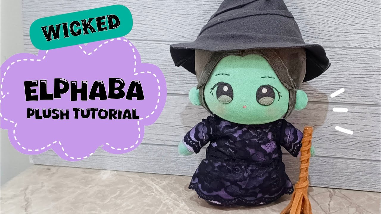 HOW TO MAKE WICKED ELPHABA CHIBI PLUSH DOLL - YouTube