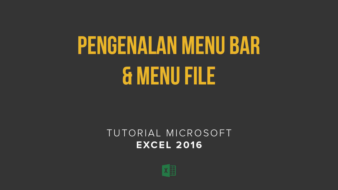 Pengenalan Menu Bar dan Menu File - YouTube