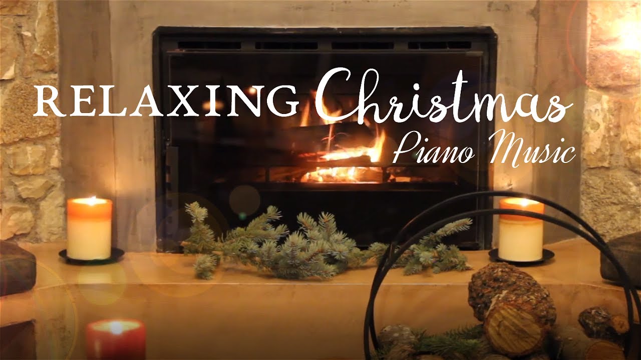 Cozy Relaxing Fireplace Christmas Ambience Music Piano Songs 🎄 ...