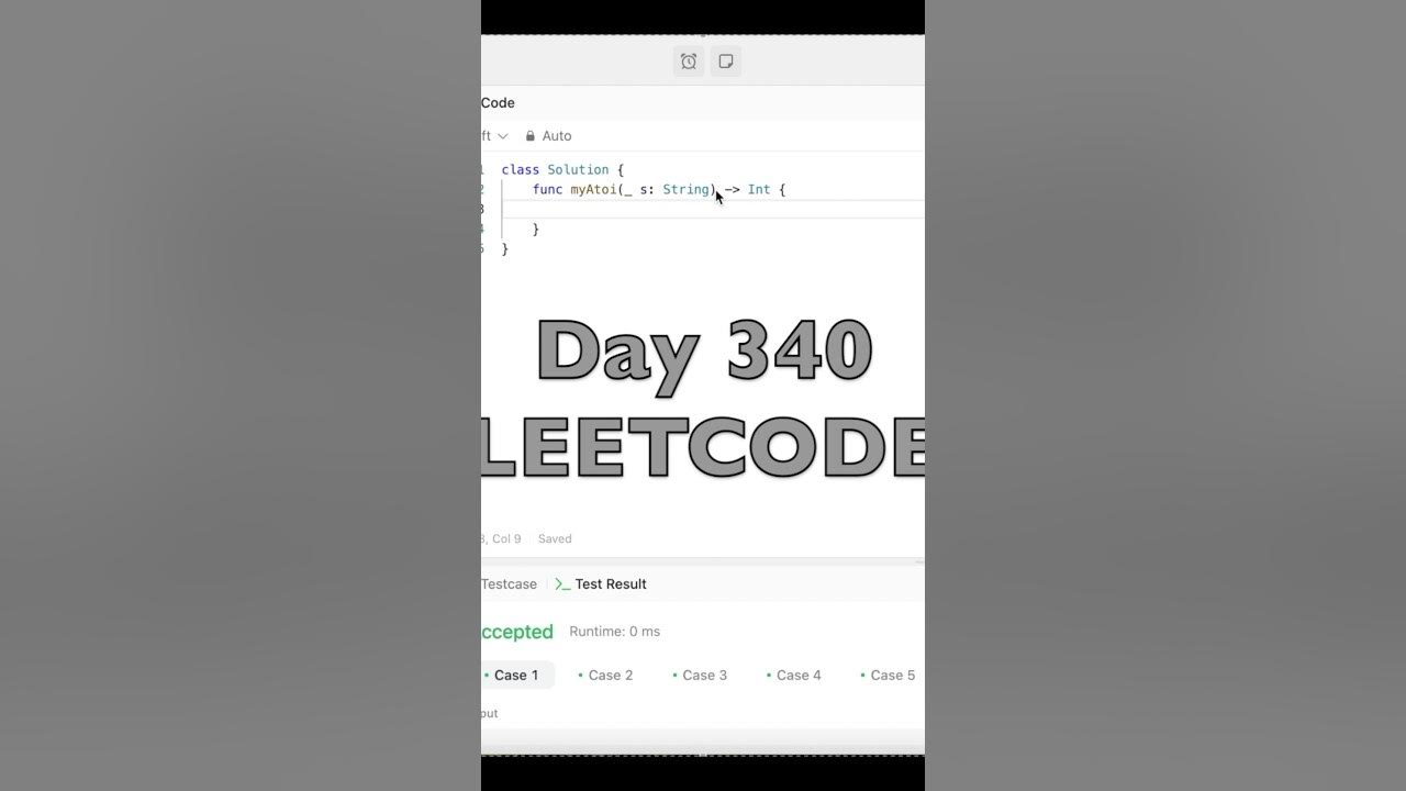 Day 340 Leetcode Problem 8 Swift Daily Challenge Swiftui Coding
