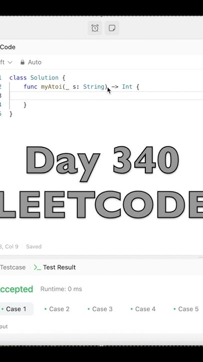 Day 340: LeetCode Problem 8. - Swift #daily #challenge #swiftui #coding #leetcode - YouTube