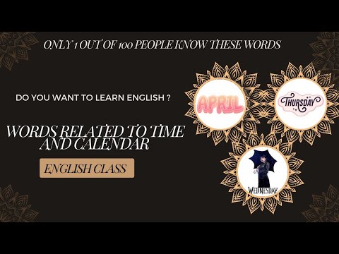 Words related to time and calendar - YouTube