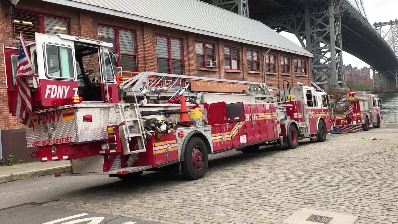 Engine 221 Ladder 104 And battalion 35 On scene of a jumper on the ...