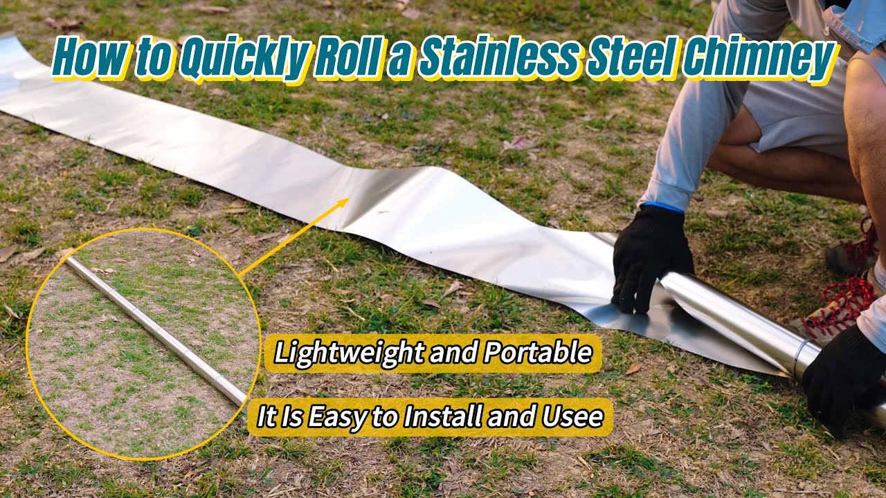 How to Quickly Roll a Stainless Steel Chimney Pipe - YouTube