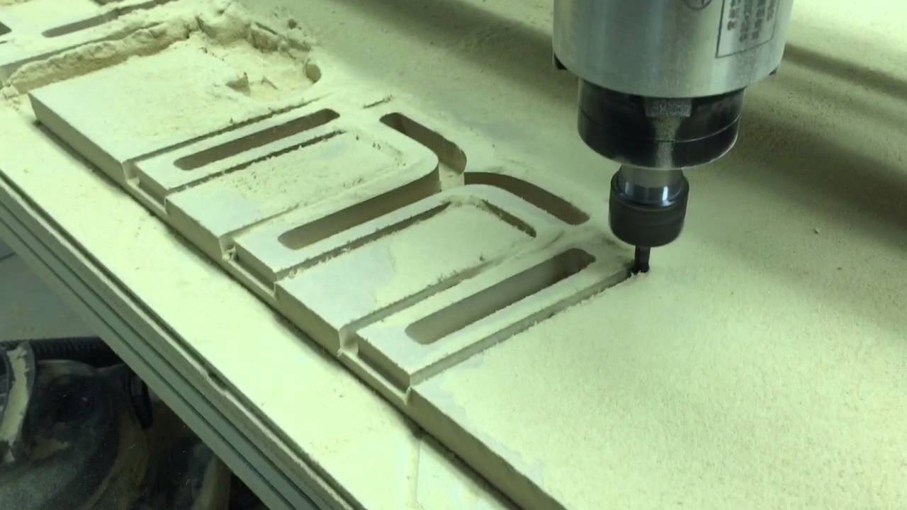 MDF cuts like butter with a roughing mill - YouTube