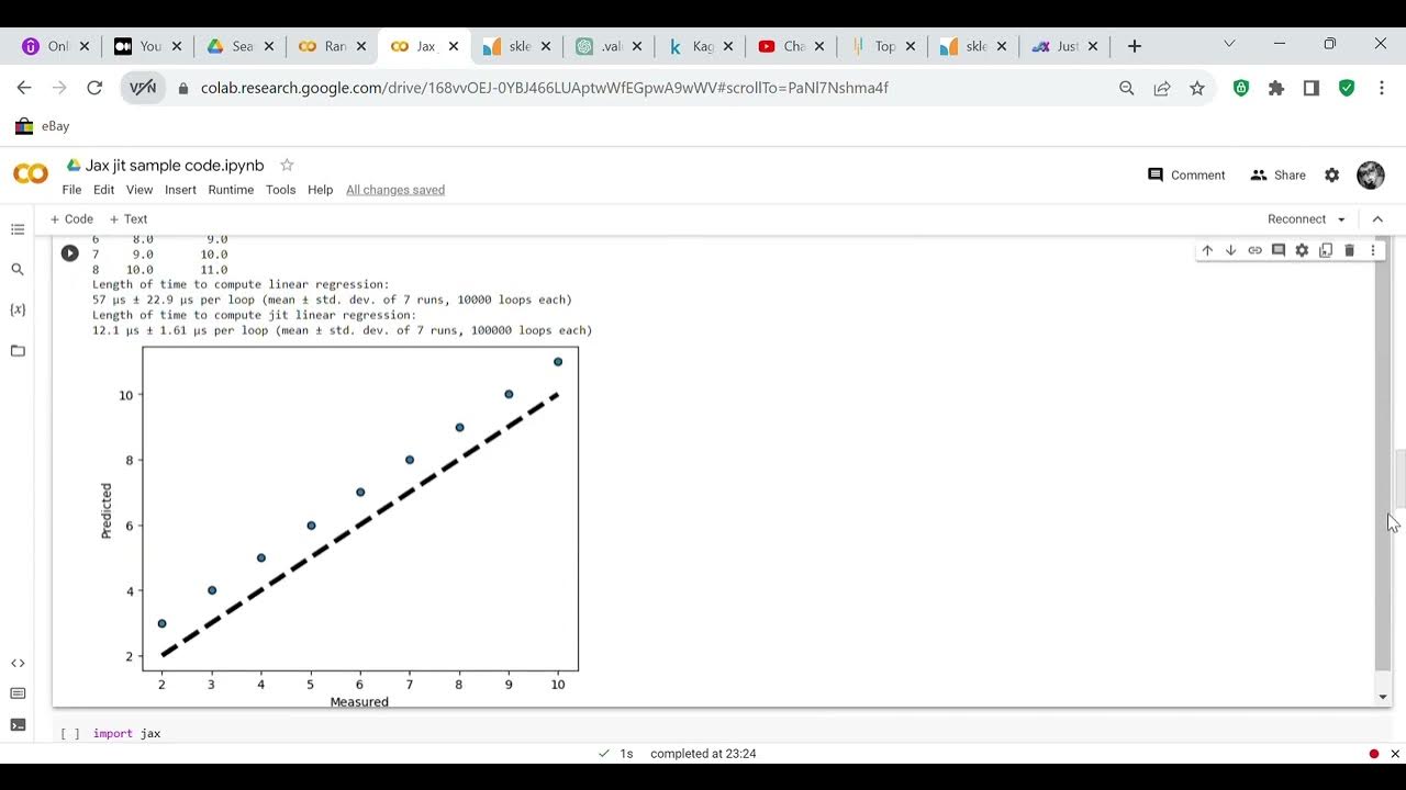 Code review: Use Jax.jit to speed up the time it takes to execute a Jax function. - YouTube