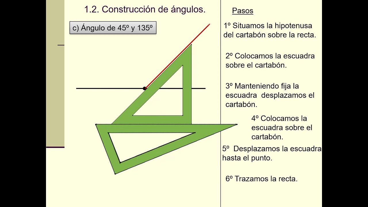 Uso de la escuadra y el cartabón. Dibujo técnico. - YouTube