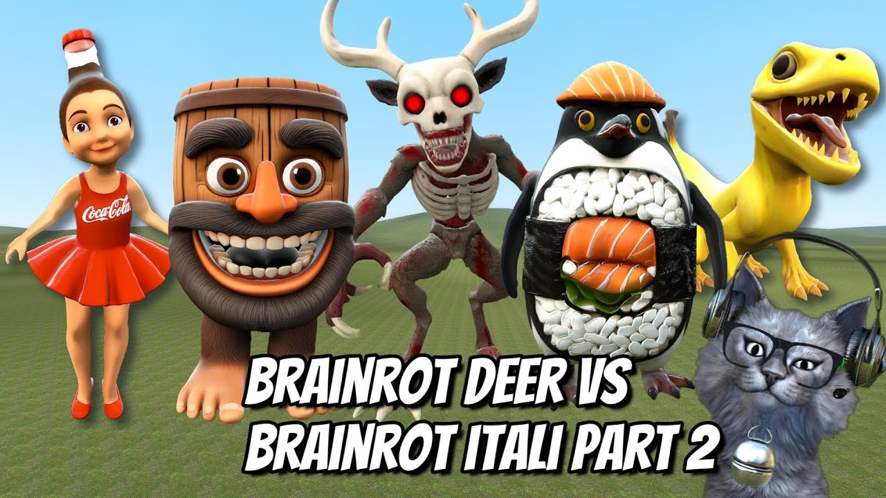 Brainrot Deer Family VS Brainrot Itali Part 2, Ada Sigma Boy - Garry's ...